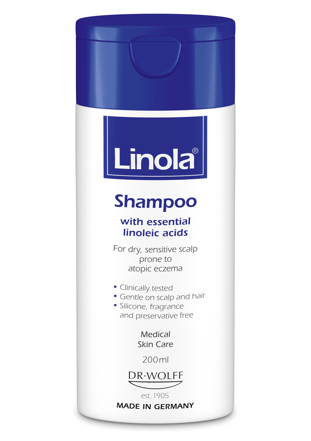 Linola Shampoo for dry, sensitive or eczema-prone scalps.