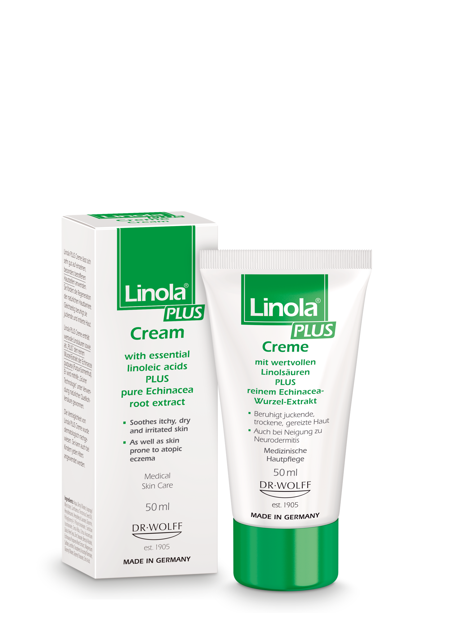 Linola PLUS Cream + intensive care + itchy, dry skin