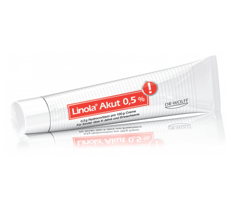 Linola Akut 0,5%* ++ Leicht entzündete Haut ++ Hydrocortison